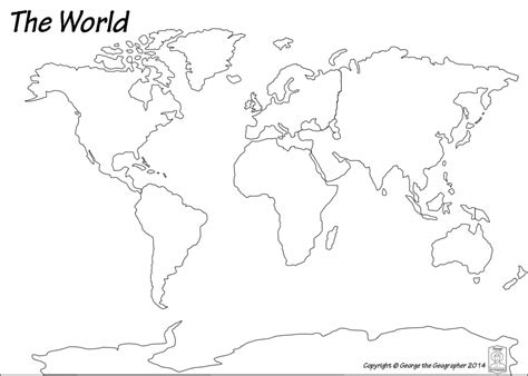 10 Best Blank World Maps Printable Printableecom World Map Fill In