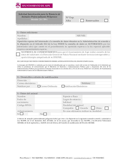 Completable En línea 1 2 SOLICITUD DE AUTORIZACIN PARA LA TENENCIA DE