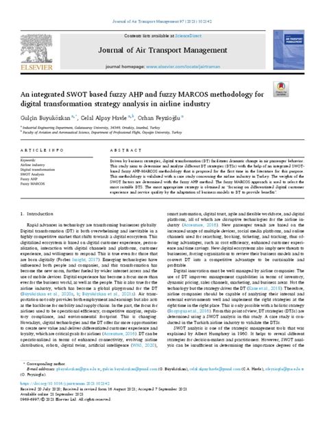 an integrated swot based fuzzy ahp and fuzzy marcos met 2021 journal of air download free pdf