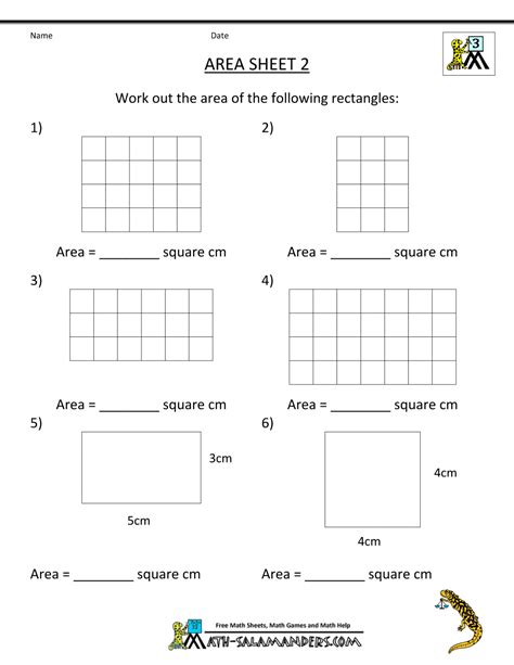 Free Area And Perimeter Worksheets Grade 3 Shanghairolf