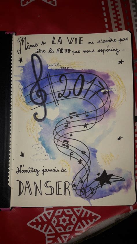 Page De Garde Danse Musique Dessin De Couverture Cahier De