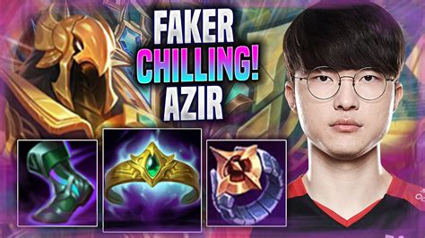 FAKER CHILLING WITH AZIR T1 Faker Plays Azir MID Vs Leblanc