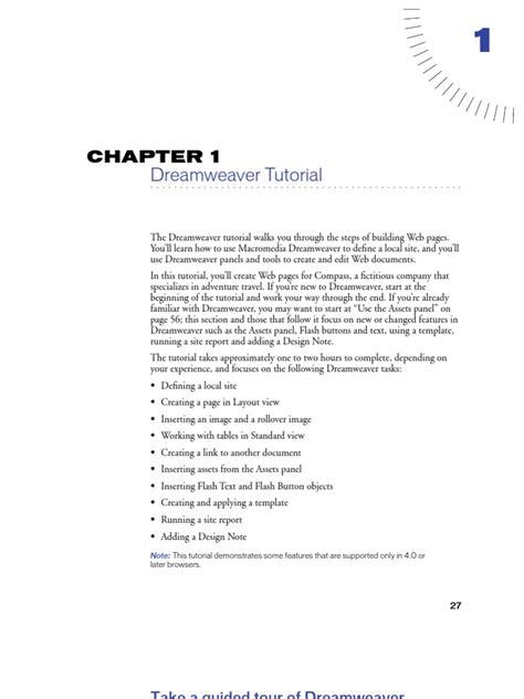 dreamweaver tutorial pdf