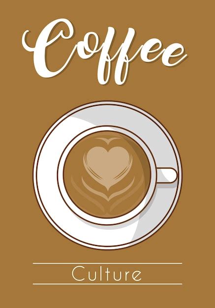 Hora De Cafe Vector Premium