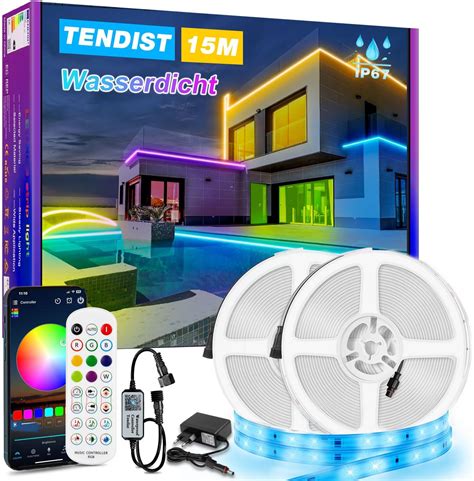 Tendist Led Strip Wasserdicht M Au Enbereich Led Streifen Ip Rgb
