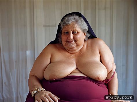 AI Porn Orgasming Granny Face Genuine Human Skin Big Fat Hangings