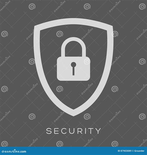 Icono De La Seguridad Cerradura Del Escudo Ilustración del Vector
