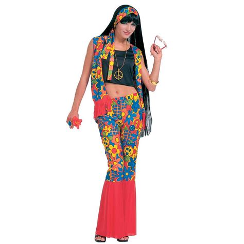 Hippie Kostüm Frau Flower Power Kostüme L 19 49
