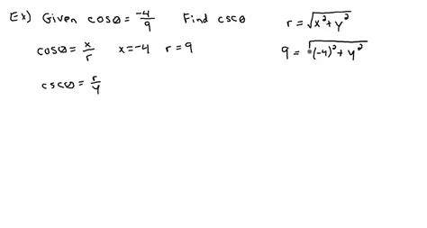 trigonometry find the value of the trig function using the given information youtube