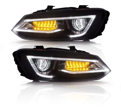 Faros Vw Jetta Mk6 Lupas Proyectores Led Drl Meses Sin Intereses