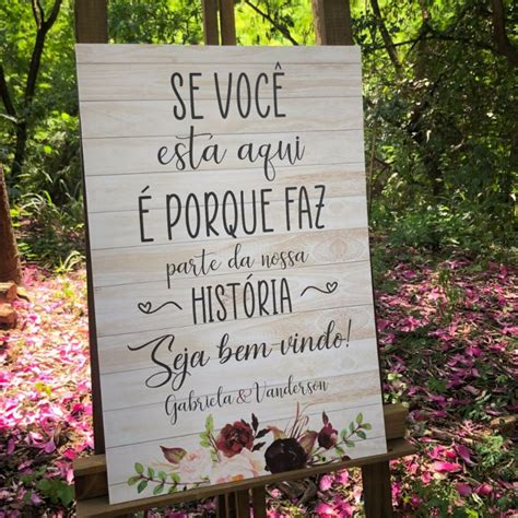 Quadro Decorativo Para Casamento Se Voc Est Aqui Porque Faz Parte