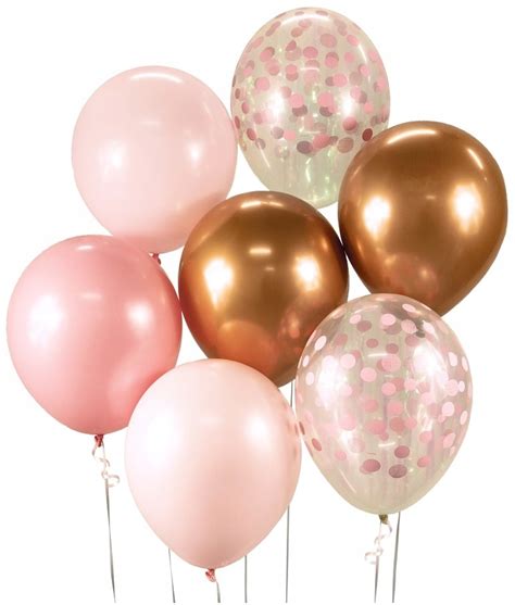 Balony Bukiet różowo miedziane konfetti balon 7SZT porównaj ceny