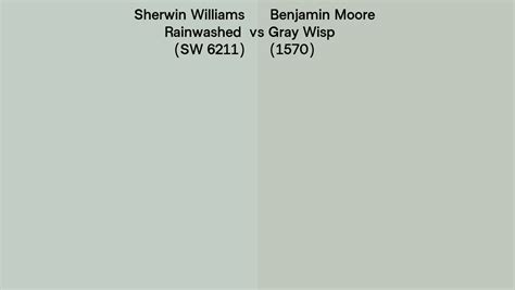 Sherwin Williams Rainwashed SW 6211 Vs Benjamin Moore Gray Wisp 1570