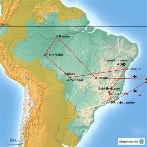 Stepmap Brasilien Landkarte F R S Damerika