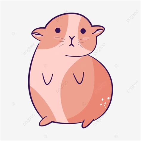 Cute Guinea Pig Hand Drawing Guinea Pig Fat Guinea Pig Cute Guinea