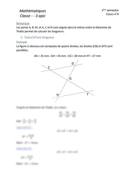 SOLUTION Math Matiques 3ac Th Or Me De Thal S Studypool