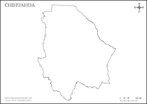 Mapas De Chihuahua Para Colorear