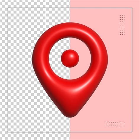 Premium PSD 3d Rendering Red Realistic 3d Map Pin Gps Pointer Markers