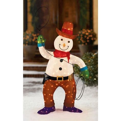 In Tinsel Cowboy Snowman Christmas Yard Decorations Christmas