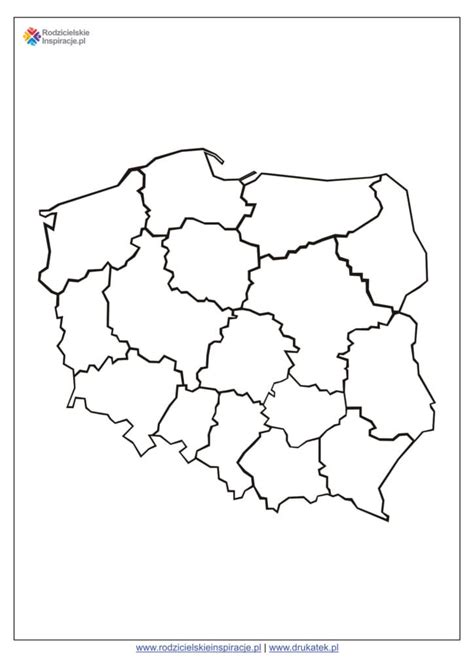 Mapa Polski Kolorowanki Do Druku Kontury I Wojew Dztwa Porn Sex Picture