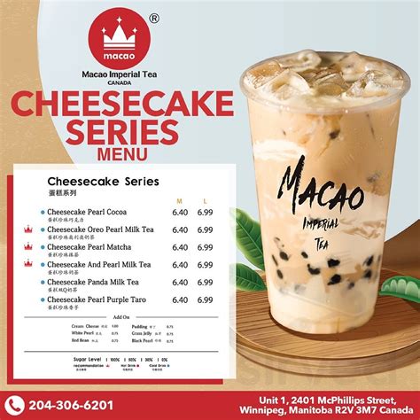 Macao Imperial Tea Canada McPhillips Branch Menus In Winnipeg