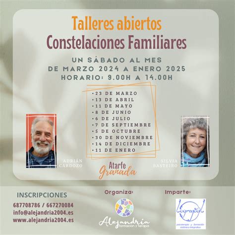 Taller de Constelaciones Familiares en Atarfe Granada Sábado 13 de