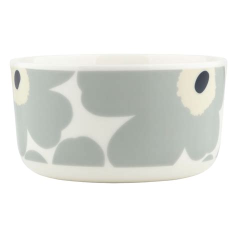 Marimekko Oiva Unikko Bowl 5 Dl White Light Grey Sand Dark