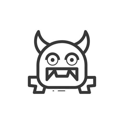 Illustration d un monstre de dessin animé avec des cornes et des crocs