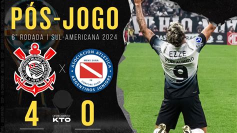 CORINTHIANS 4x0 ARGENTINOS JUNIORS PÓS JOGO Zona Mista e Coletiva