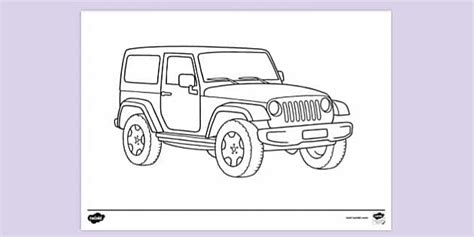 Army Jeep Colouring Page Colouring Sheets Teacher Made