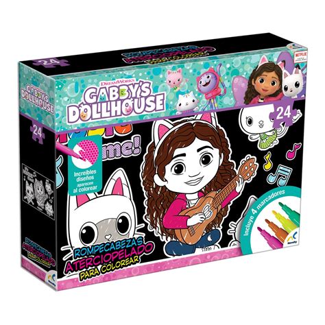Rompecabezas Para Colorear De 24 Pzas Gabby S Dollhouse Novelty