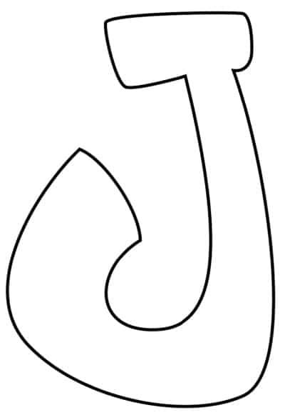 Printable Bubble Letter Stencil J Bubble Letters Letter Stencils