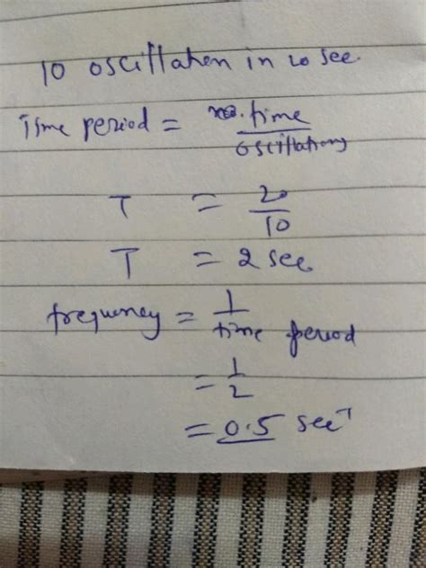 A Simple Pendulum Makes Oscillations In Seconds What Is The Time