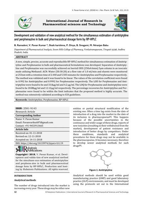pdf development and validation of new analytical method for the simultaneous estimation of