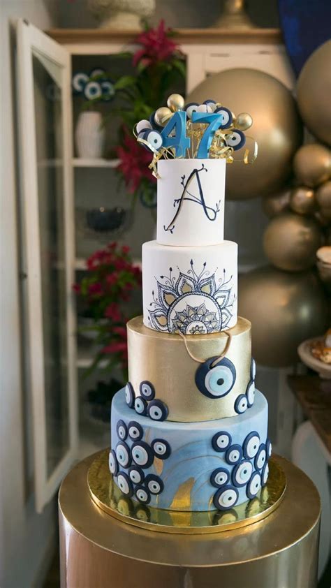 Um Projeto Super Especial Greek Eye Cake Bolo Olho Grego Gold