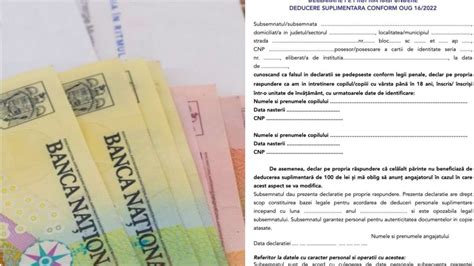 Model de declaraţie pentru scutiri de impozit pentru părinţii care au