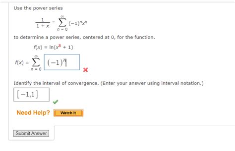 solved use the power series 1 x1 ∑n 0∞ −1 nxn to determine a