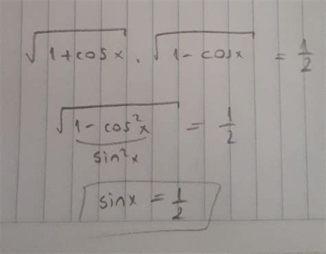 kök içinde 1 cosx çarpı kök içinde 1 cosx 1 2 ise sinx Eodev