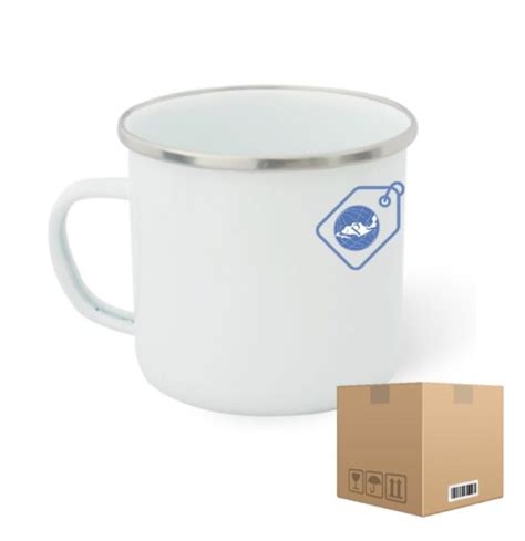 Taza Pocillo de Peltre Filo Plata 10oz Caja con 48 piezas CPS México