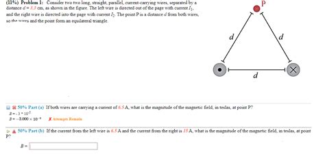 solved 11 problem 1 consider two two long straight
