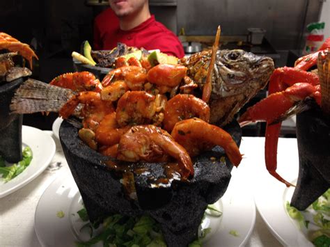 Spicy Seafood Molcajete Yum Mexican Food Recipes Best Mexican