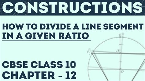 constructions how to divide a line segment in a given ratio letstute cbse youtube
