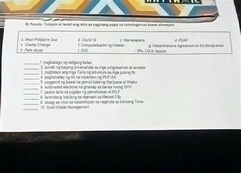 Panuto Tukuyin At Lsulat Ang Letra Sa StudyX
