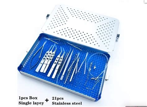 21pcs Ophthalmic Cataract Eye Micro Surgery Surgical Instruments With