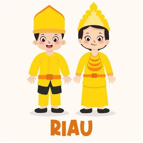 Premium Vector Traditional Indonesian Clothes From Riau In 2024