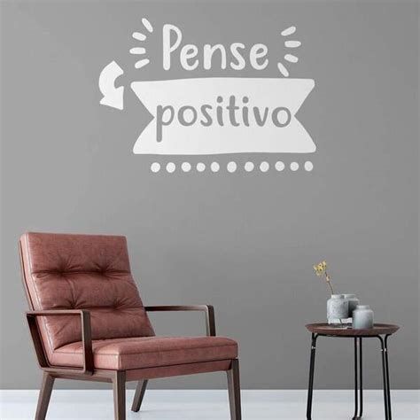 Adesivo De Parede Frase Pense Positivo P 48x33cm Leroy Merlin