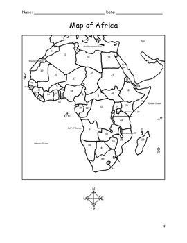 AFRICA PACKET Map And List Of Countries By Interactive Printables