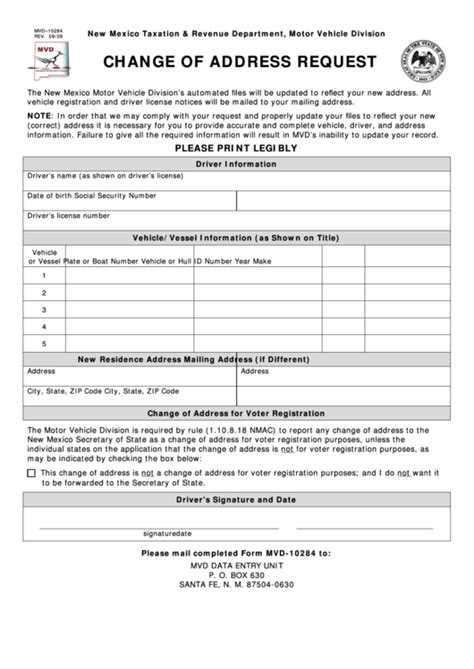 Change Of Address Forms Printable Printable Forms Free Online