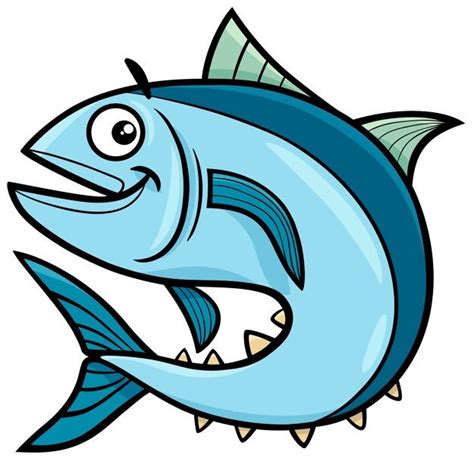 Personaje de dibujos animados de atún Ve Premium Vector Freepik