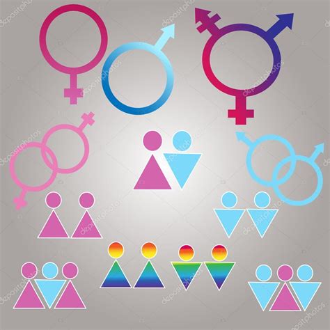 símbolos conjunto de vectores de orientación sexual y de género